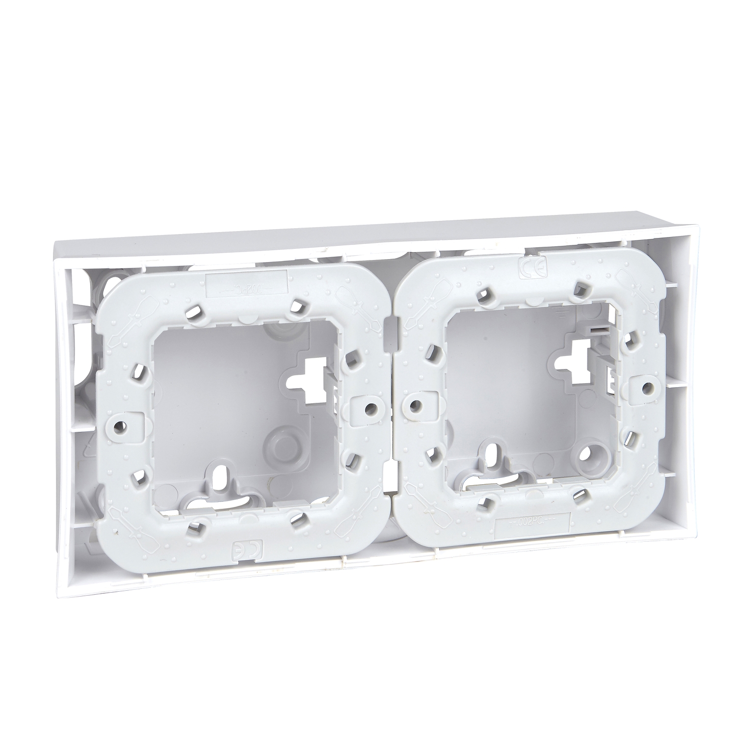 Unica Plus - surface box w. fixing frame - 4 m - 9 holes - white ...